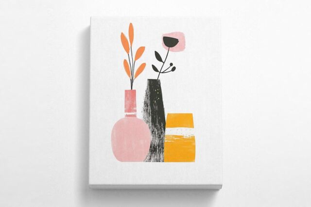 Modern Boho Vases Canvas Print by Debenhams | ufurnish.com