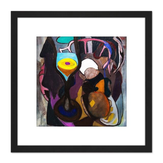 Endre Rozsda Chalice Kehely 1940 8X8 Inch Square Wooden Framed Wall Art ...