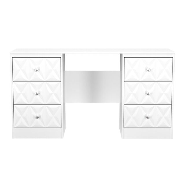 Ready Assembled 2 U Memphis 6 Drawer Kneehole Desk (Ready Assembled) in ...