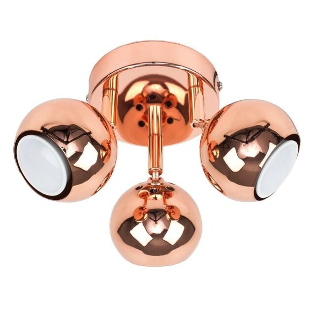 Retro Eyeball 3 Way Copper Ceiling Bar Spotlight by Debenhams ...