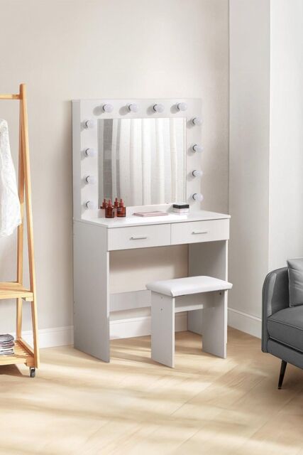 Hollywood Dressing Table Set with Large Lighted Mirror by Debenhams ...