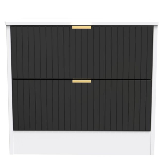 Ready Assembled 2 U Denver 2 Drawer Side Table (Ready Assembled) in ...