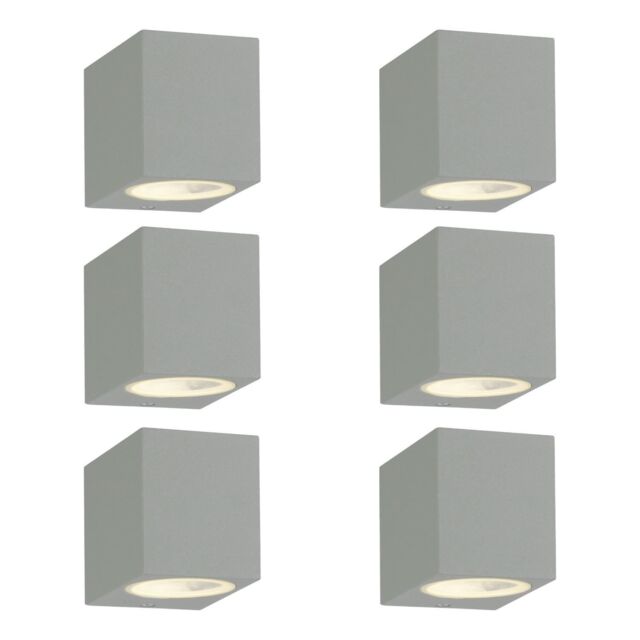 Set of 6 Falmouth - Grey Downwards Outdoor IP44 Wall Light by Debenhams ...