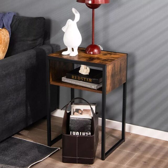 Wyld and Coco Open Shelf Bedside Table in Brown - Size: 1 Pack by ...