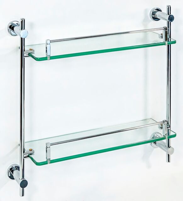 Coma Chrome Double Glass Shelf by Debenhams | ufurnish.com