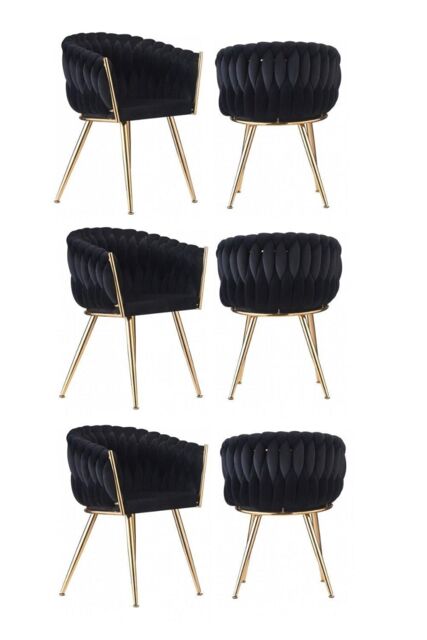 Set of 6 'Sofia Velvet Dining Chairs' Upholstered Dining Room Chair by Debenhams | ufurnish.com