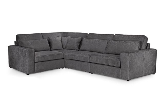 Zaye Living Kiana Modular Sectional Grey Left Hand Facing Corner Sofa ...
