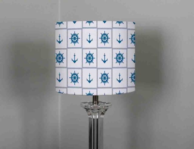 marine pattern with rope frame and anchor ceiling lamp shade by ...