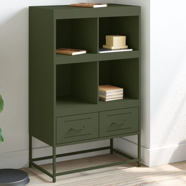 Berkfield Home Highboard Olive Green 68.5x39 x111.5 cm Steel by ...
