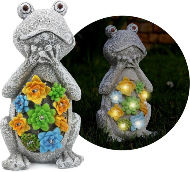 Solar Frog Garden Ornament by Debenhams | ufurnish.com