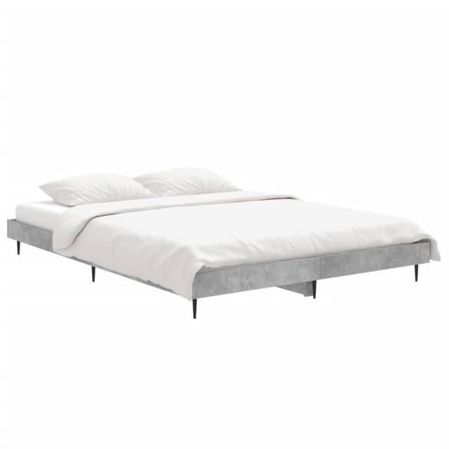 Berkfield Home Durable Bed Frame Concrete Grey 135x190 cm Double ...