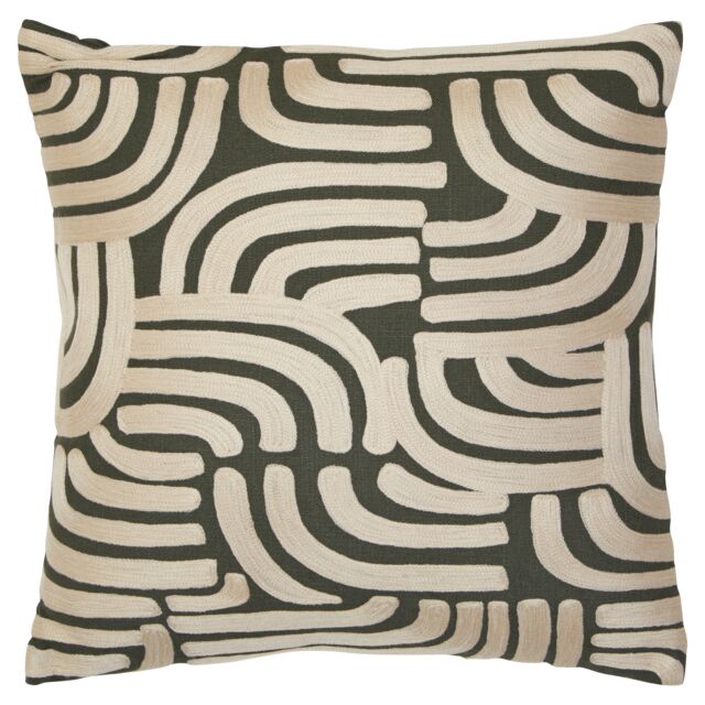 Bosie Ozella Natural And Green Cushion by Debenhams | ufurnish.com