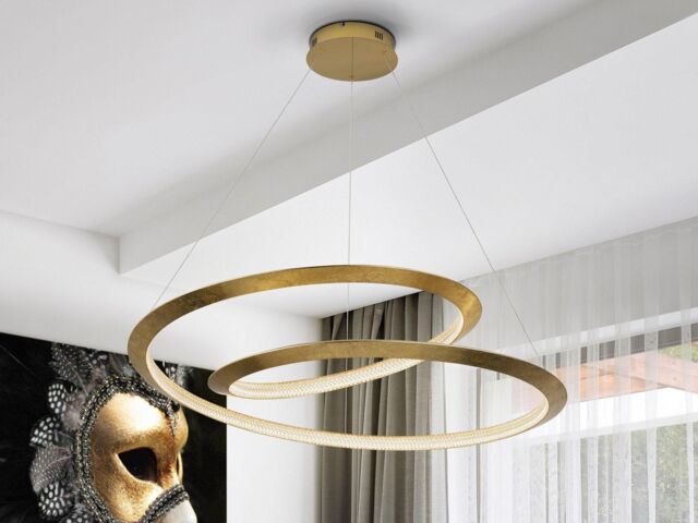 Eternity Integrated LED Pendant Ceiling Light Gold Dimmable 3000K ...