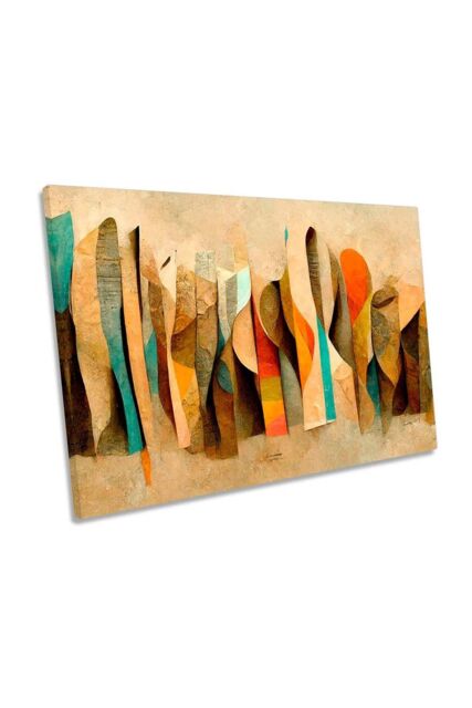 Abstract Scrolls Colourful Canvas Wall Art Picture Print by Debenhams ...