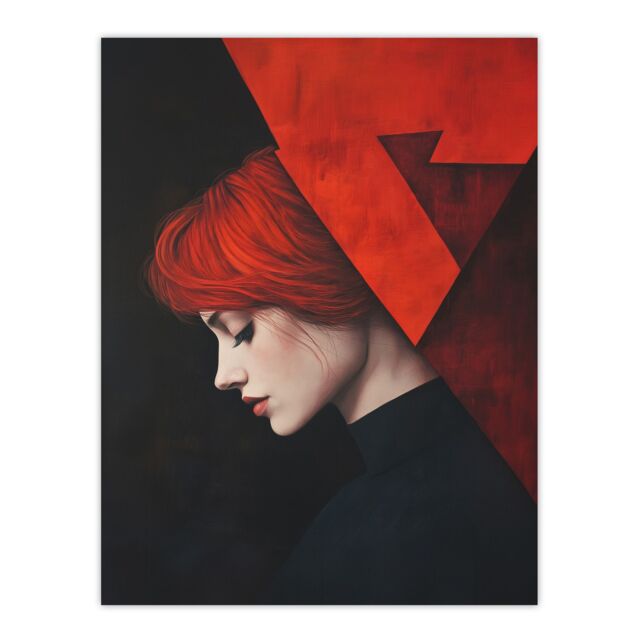 "Artery8 Scarlet Letter Portrait Modern Conceptual Art Wall Art Print ...