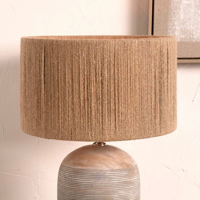 Ruma Natural Rope 30cm Cylinder Lamp Shade for Table Lamps in Beige ...
