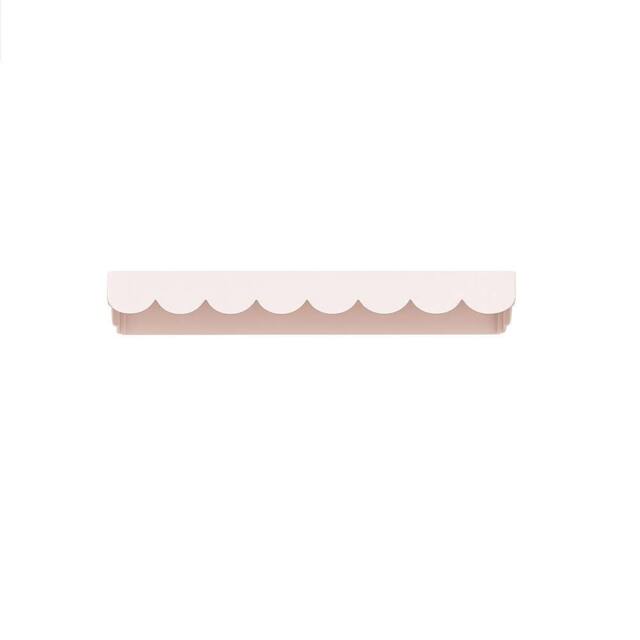 Melody Maison Large Pink Scalloped Wall Storage Shelf - 61cm in Natural ...