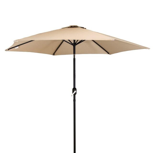 Garden Metal Patio Umbrella Parasol With Crank & Tilt - Colours by ...