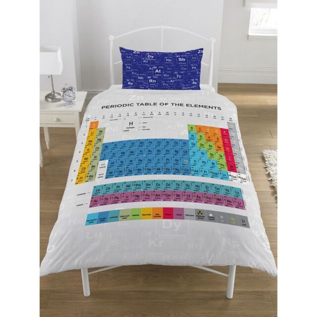 Generic Periodic Table Duvet Cover Set in Off-White - Size: Single by ...