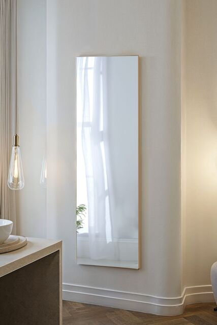 Yearn Mirrors Simple Full Length Frameless Mirror Gold 170x60cm - Size ...
