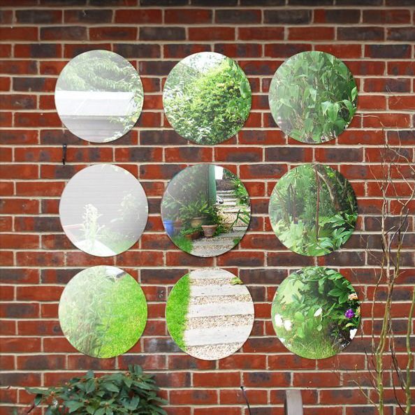 Round Acrylic Outdoor Garden Wall Mirrors 40cm by Debenhams | ufurnish.com