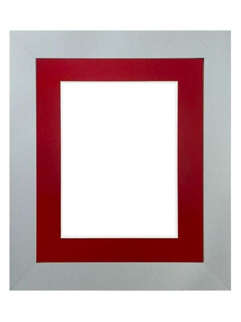 Metro Light Grey Frame with Red Mount 60 x 80CM Image Size 50 x 70 CM ...