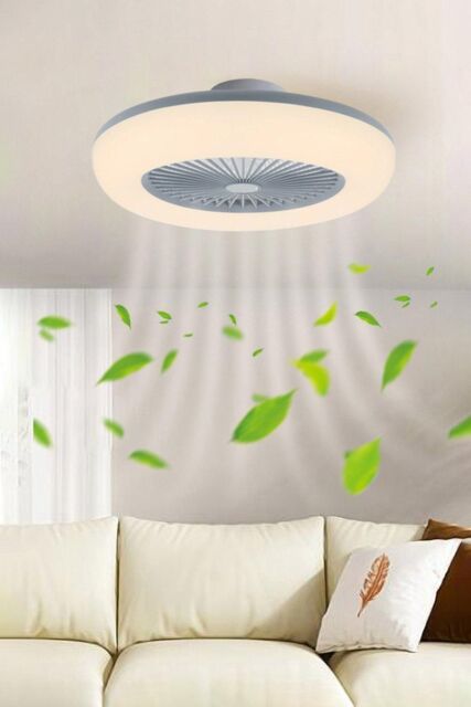 Round Acrylic Ceiling Fan with LED Light by Debenhams | ufurnish.com