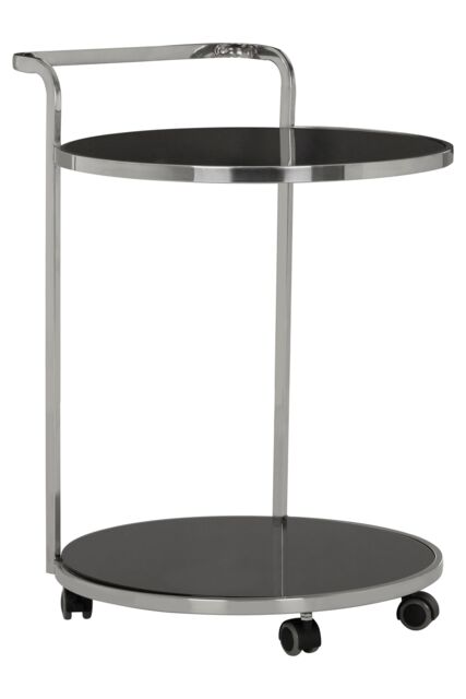 Elegant 2 Tier Silver Finish Drinks Trolley, Versatile Drinks Trolley ...