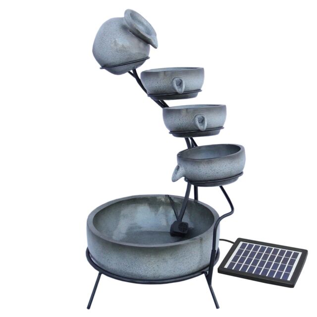 Grey 4 Tier Spilling Bowls Water Feature by Debenhams | ufurnish.com