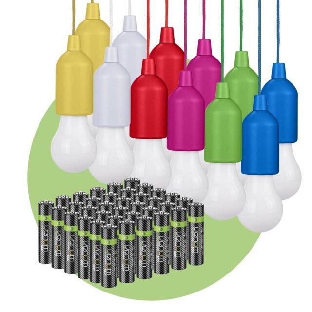Hanging String Lights (12-Pack) LED Battery Powered plus 36 x AAA ...