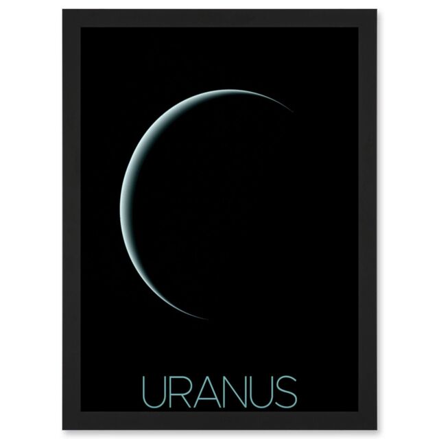 NASA Our Solar System Uranus Planet Shadow Voyager 2 Artwork Framed ...