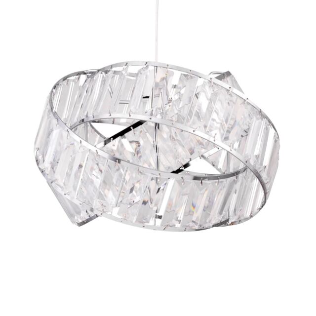 Clear Jewelled Layered Twist Ceiling Light Shade by Debenhams ...