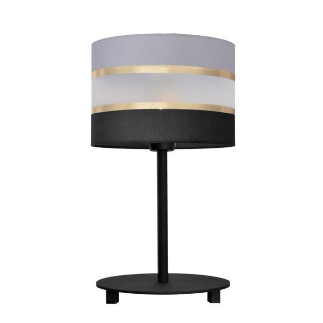 Helen Table Lamp With Round Shade Black Gold Grey 20cm by Debenhams ...