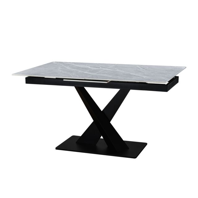 Bruno Ceramic Argento Grey Dining Table Matt Finish by Debenhams | ufurnish.com