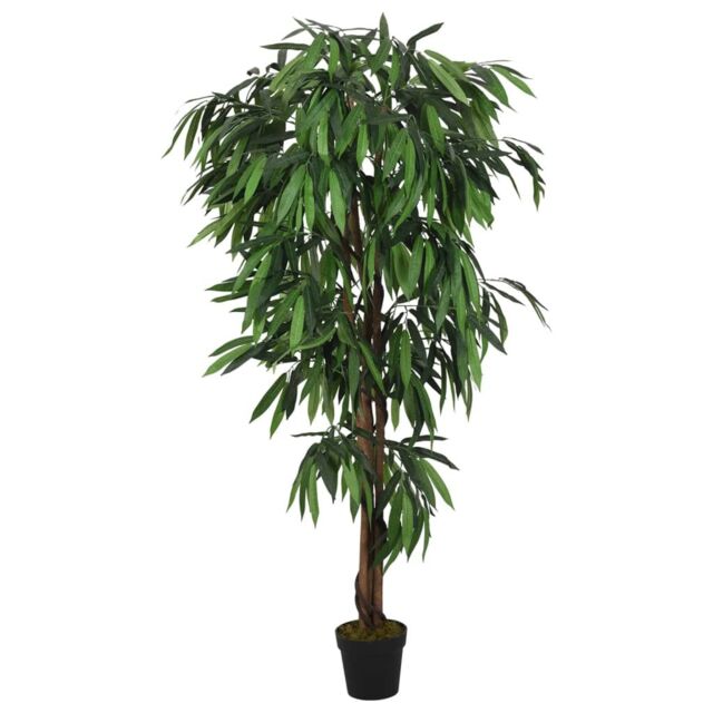 Berkfield Home Artificial Mango Tree 600 Leaves 150 cm Green by ...