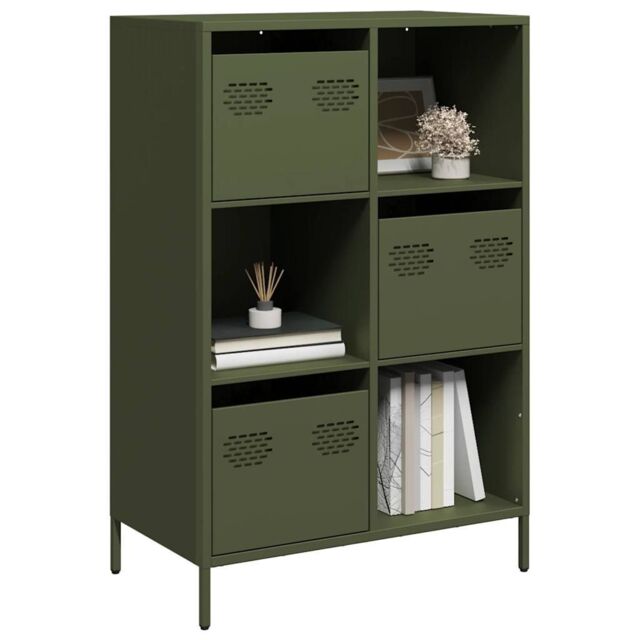 Highboard Olive Green 68x39x103.5 cm Steel by Debenhams | ufurnish.com