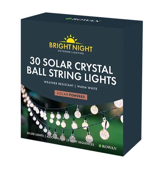 30 Solar Crystal Ball String Lights by Debenhams | uFurnish.com