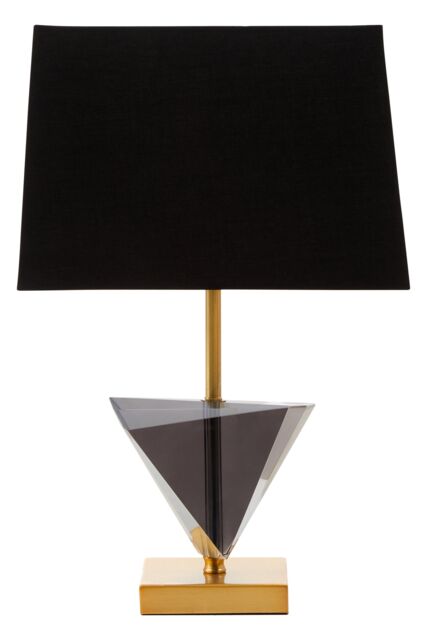 Halina Smoked Crystal Table Lamp with Gold Metal by Debenhams ...