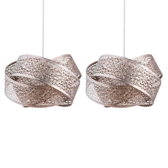 First Choice Lighting Set of 2 Moroccan Style Layered Ceiling Light ...