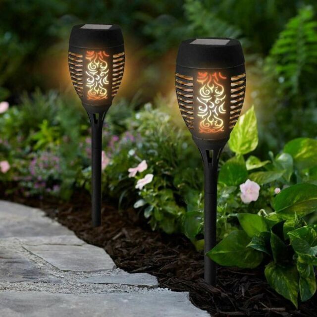 Marco Paul Solar LED Torch Light Set of 6 in Black by Debenhams ...