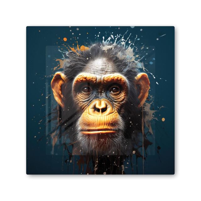 Splashart Realistic Monkey Face HD Metal Print by Debenhams | ufurnish.com