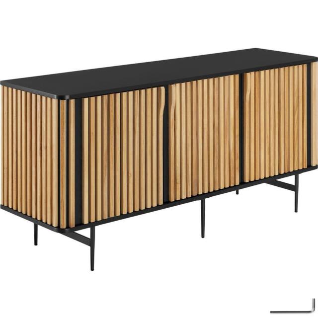 tectake Sideboard Lineo in Black by Debenhams | ufurnish.com