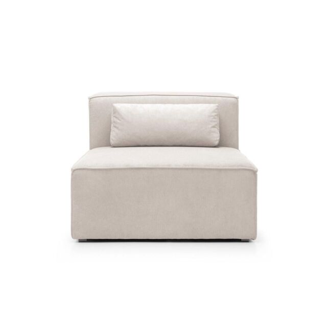 Doris Armless Chair Module in White Cord Chenille by Debenhams | ufurnish.com