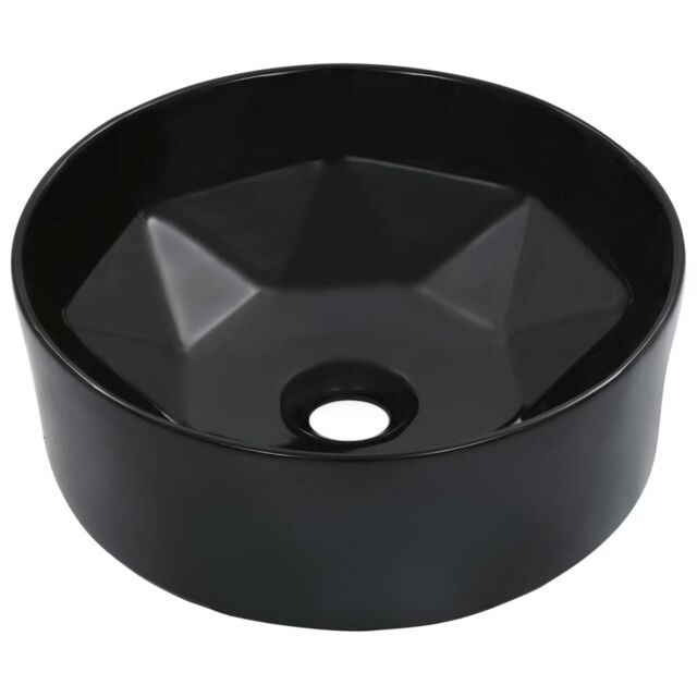 Berkfield Home Wash Basin 36x14 cm Ceramic Black by Debenhams ...