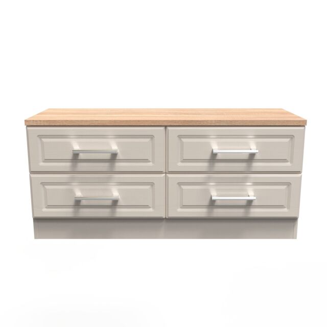 Ready Assembled 2 U Norfolk 4 Drawer Bed Box (Ready Assembled) in Taupe ...