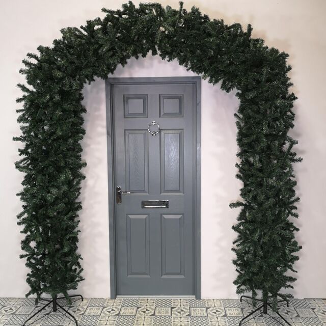 8ft (2.4m) Tall Premier Indoor / Outdoor Christmas Tree Arch in Green ...