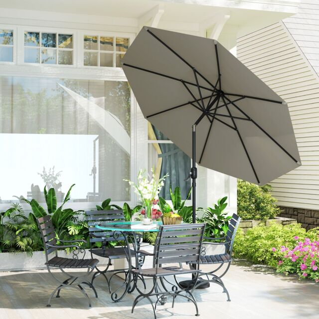 2.6M Patio Umbrella Parasol Sun Shade Garden Aluminium by Debenhams ...