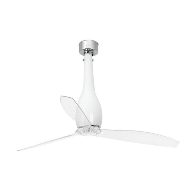 Eterfan Shiny White Transparent Ceiling Fan With DC Motor Smart Remote ...