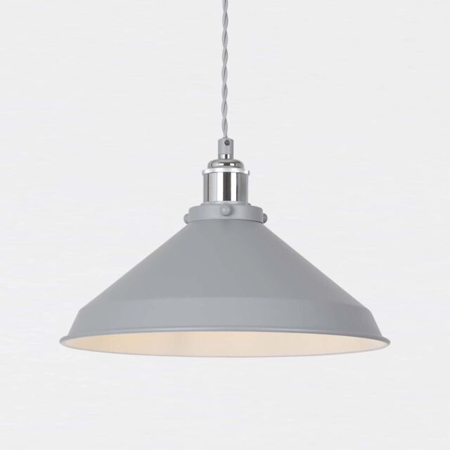 Maxwell - Flint Grey Chrome Ceiling Pendant Light by Debenhams ...