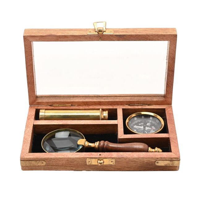 Telescope, Compass & Magnifying Glass Set by Debenhams | ufurnish.com